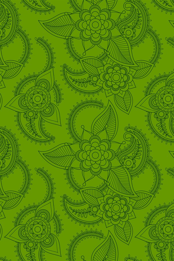Green line art style pattern design