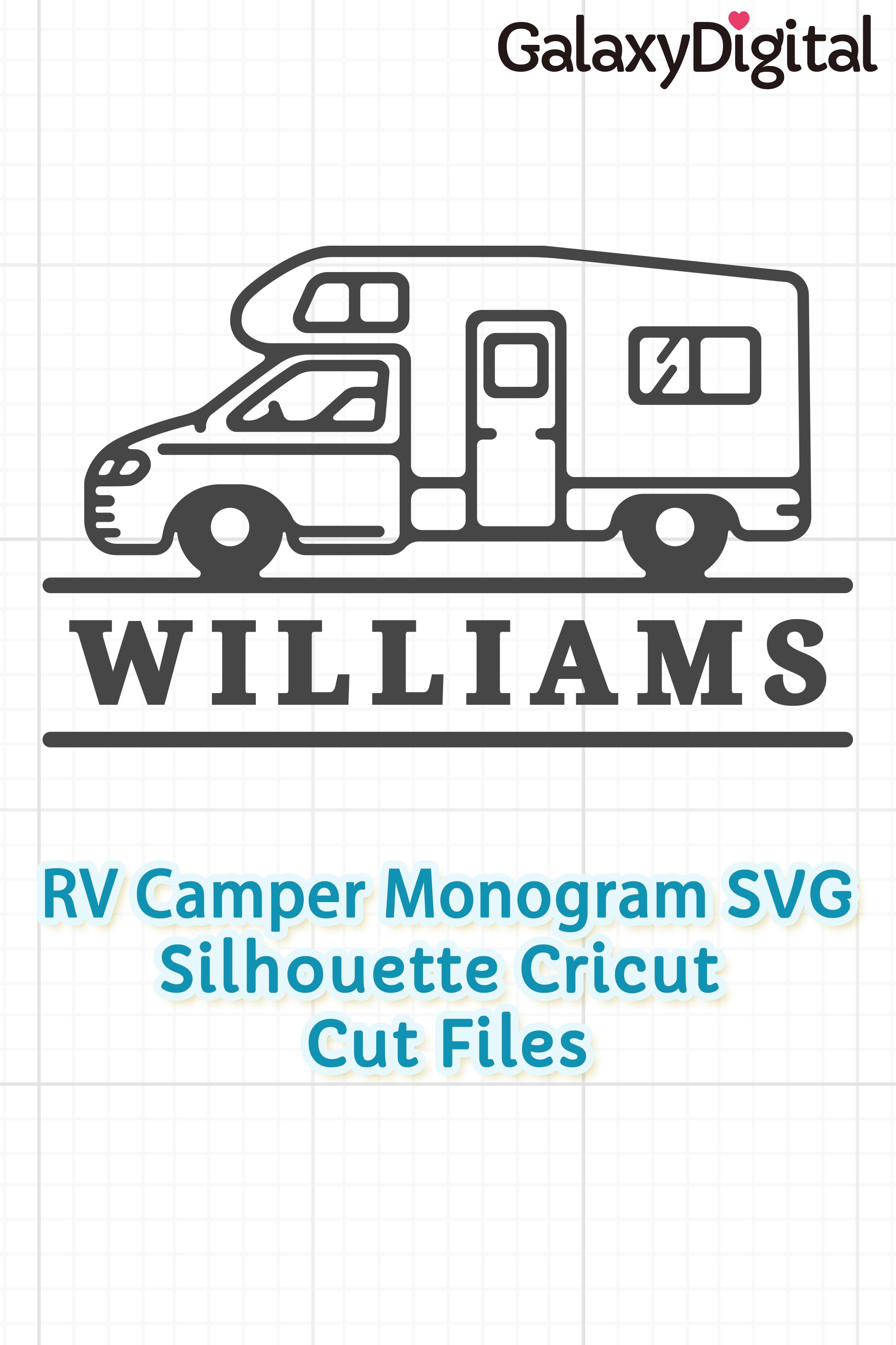 Simple RV Camper SVG, Camping Monogram SVG - 105153