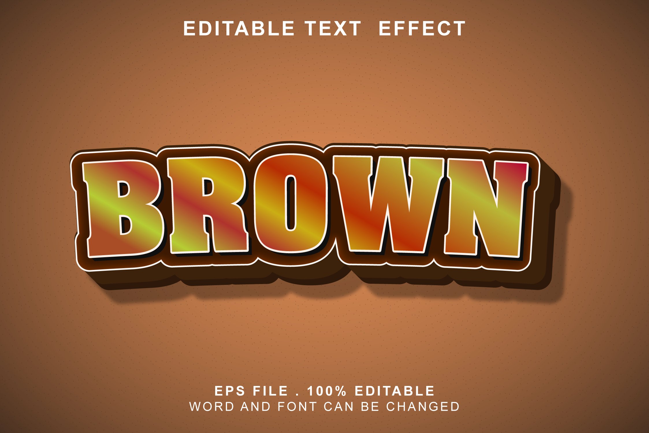 text-effect-editable-brown