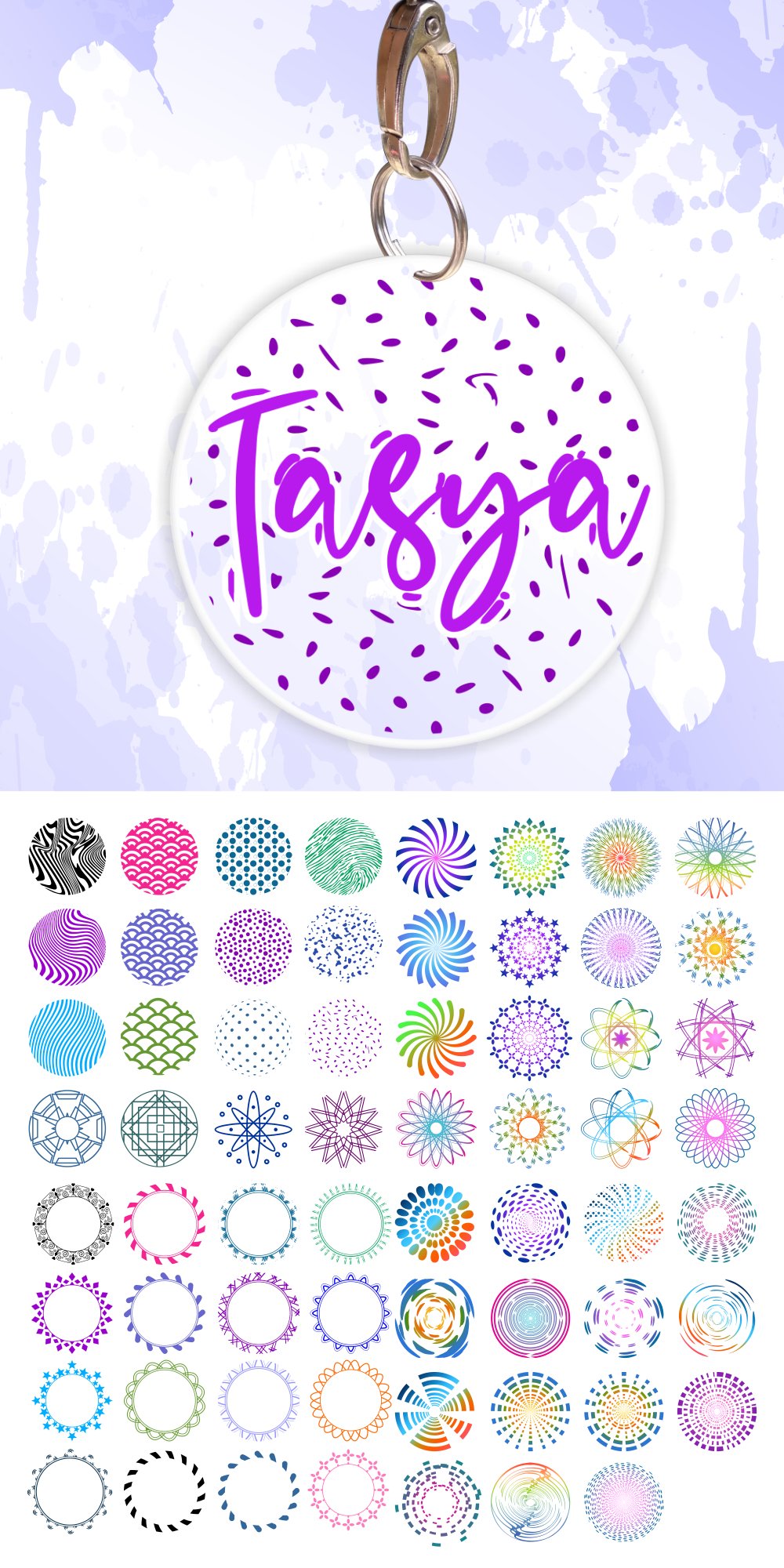 Keychain SVG Bundle, backgrounds sublimation, frame svg