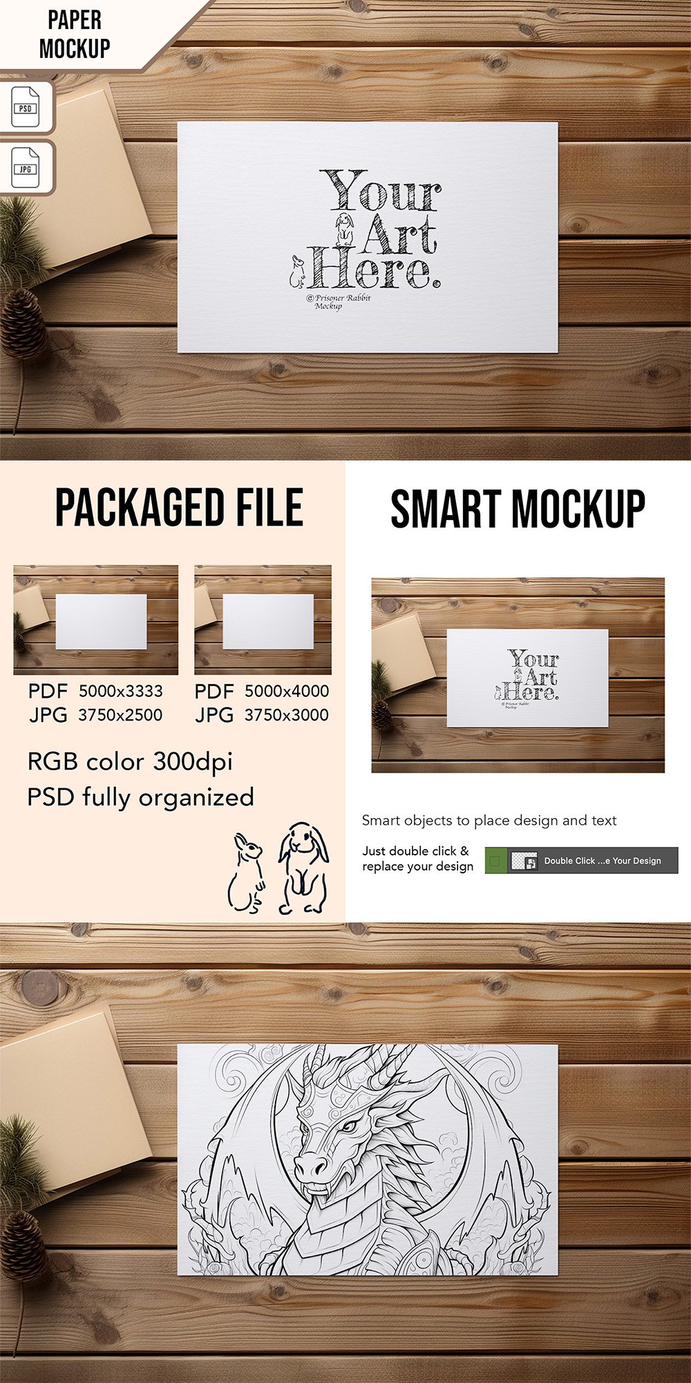 Sketch Pad Drawing Smart Mockup PSD & JPG Template (2774521)
