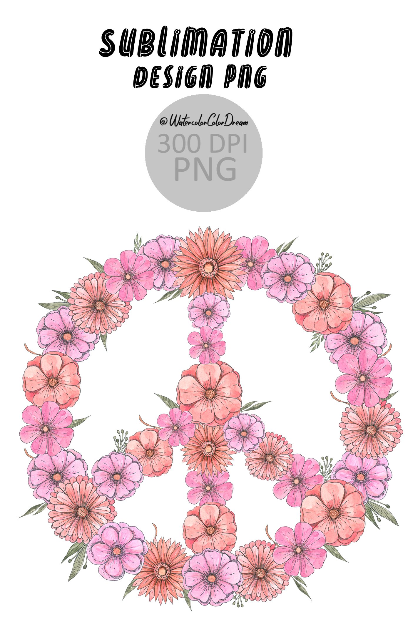 Peace Sign Sublimation PNG For Printing