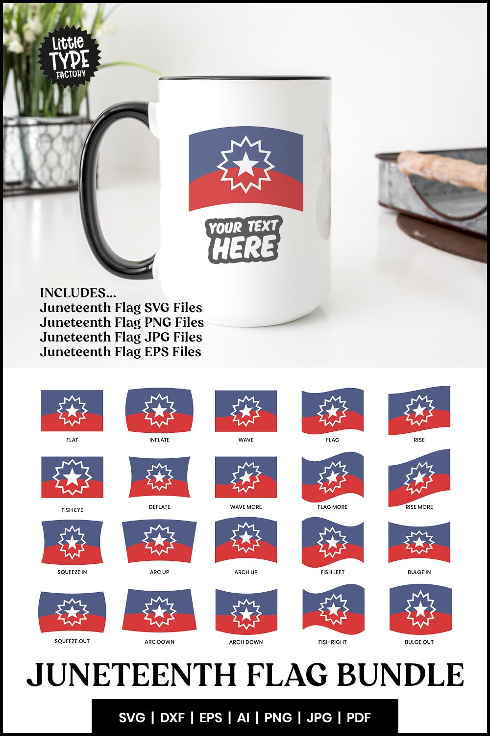 JUNETEENTH FLAG SVG BUNDLE | Juneteenth Flag PNGs