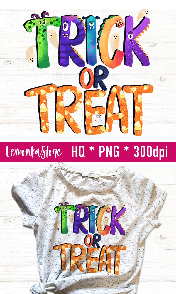 Trick or treat png | Halloween clipart (1587965)