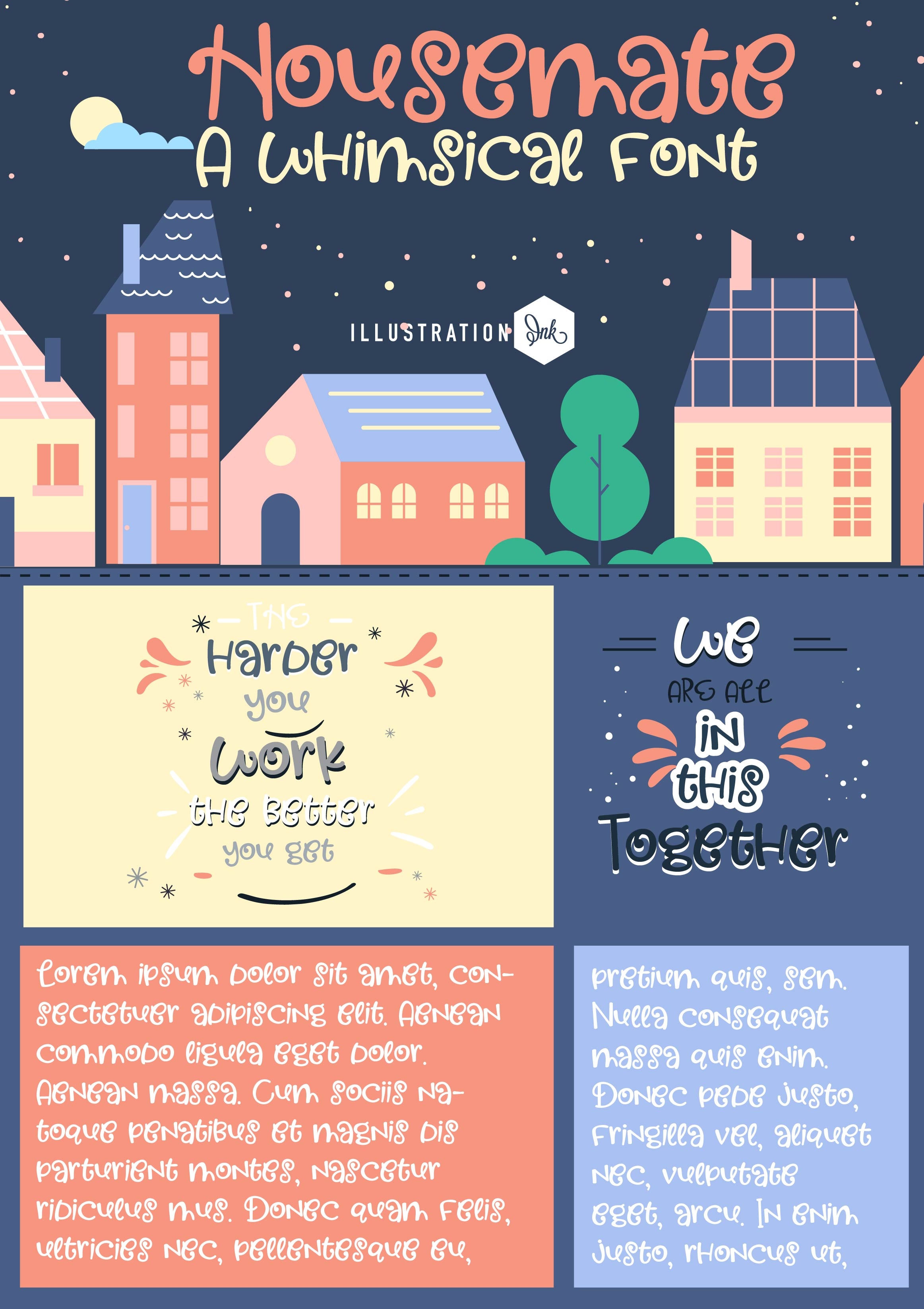 Hand-crafted, hand-written, whimsical font