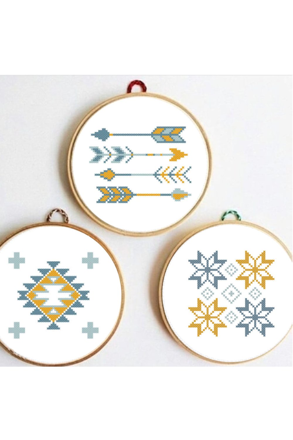 Scandi Cross stitch patterns bundle Digital download Arrows