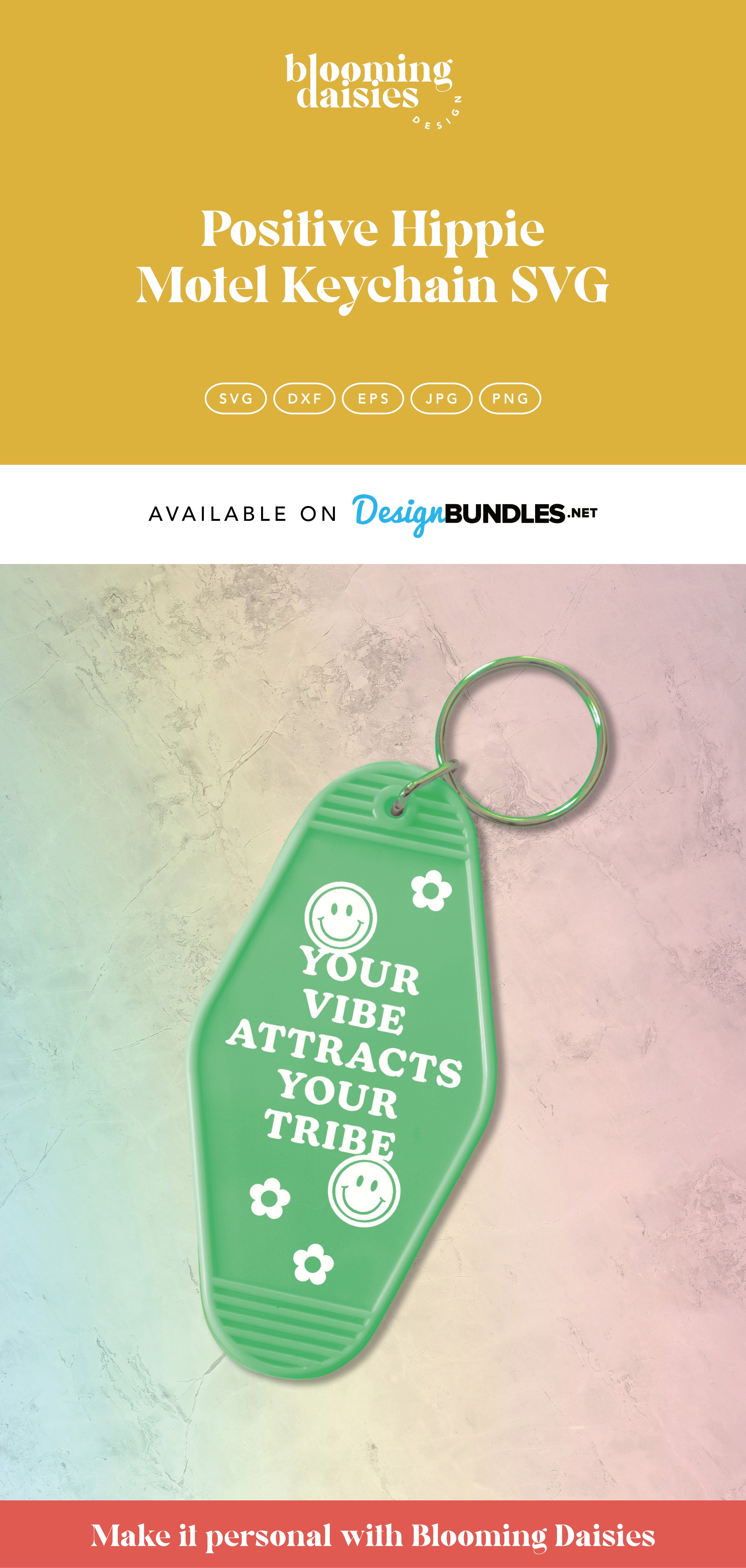 Your Vibe Attracts your Tribe | Hippie Motel Keychain SVG