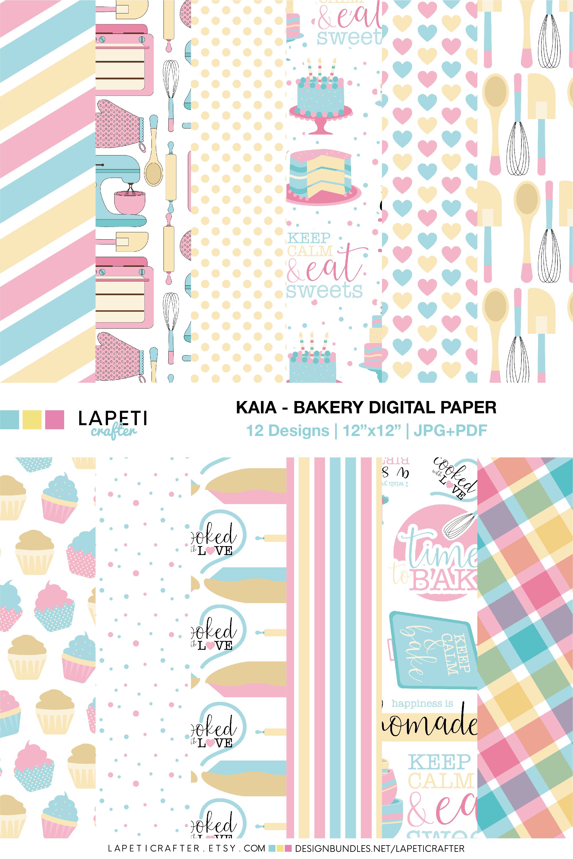 Baking digital papers for scrapbooking and handicrafts
