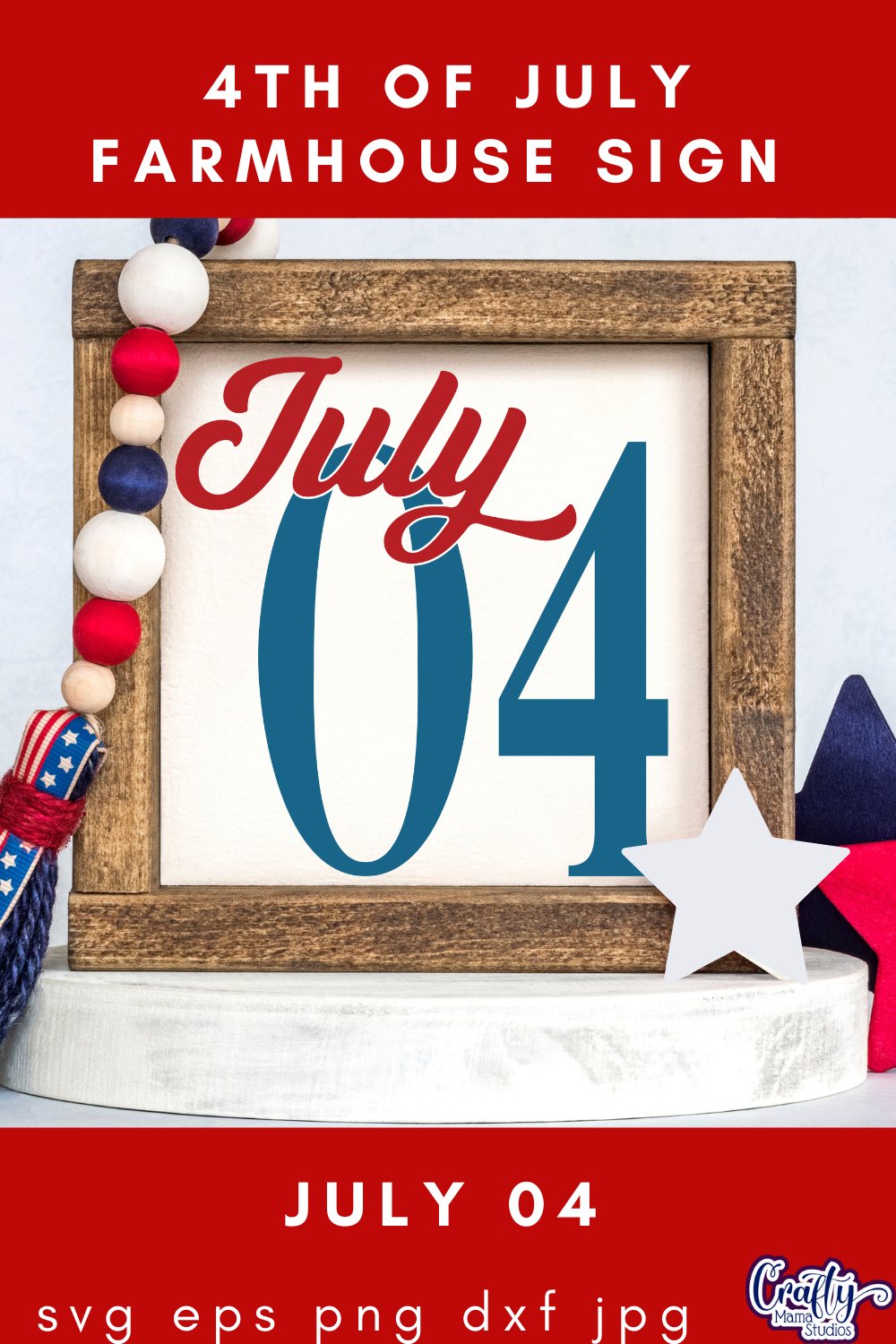 4th of July, America Farmhouse Sign, July 4th