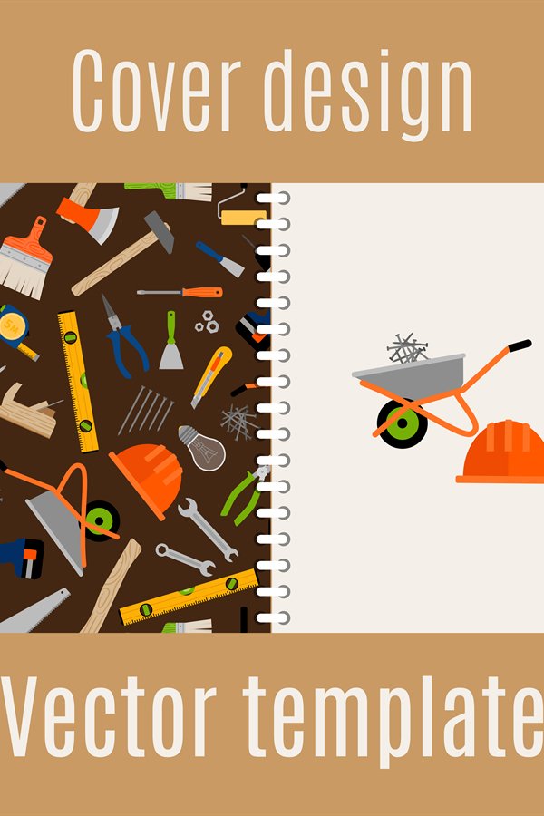 Cover design with construction pattern