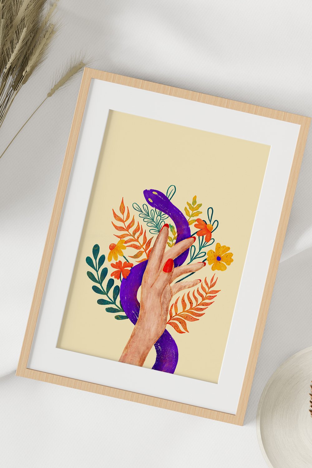 Hand with Snake Wall Print
