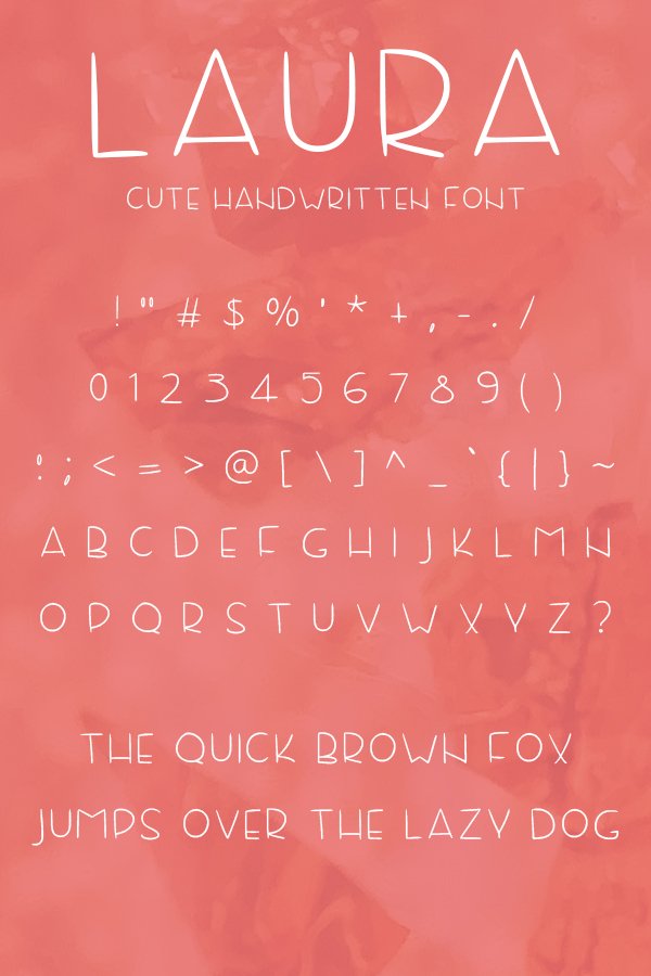 Laura handwritten font