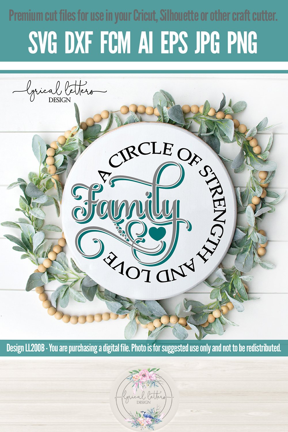 Family Circle of Strength and Love SVG LL200B