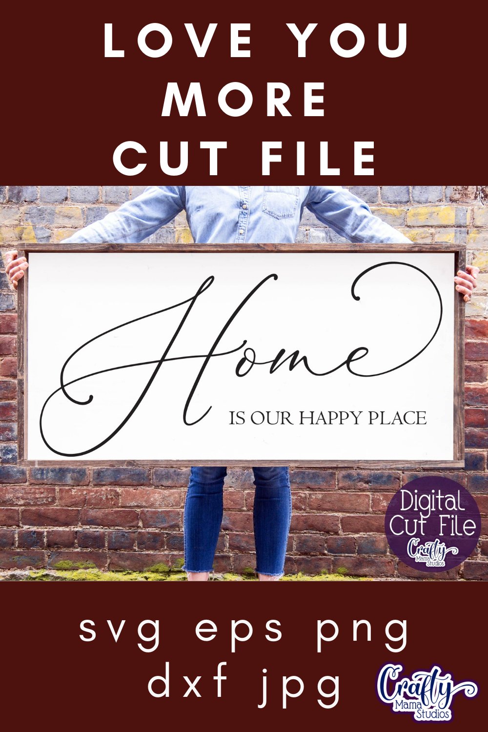 Home Is Our Happy Place Farmhouse Home Sign Svg