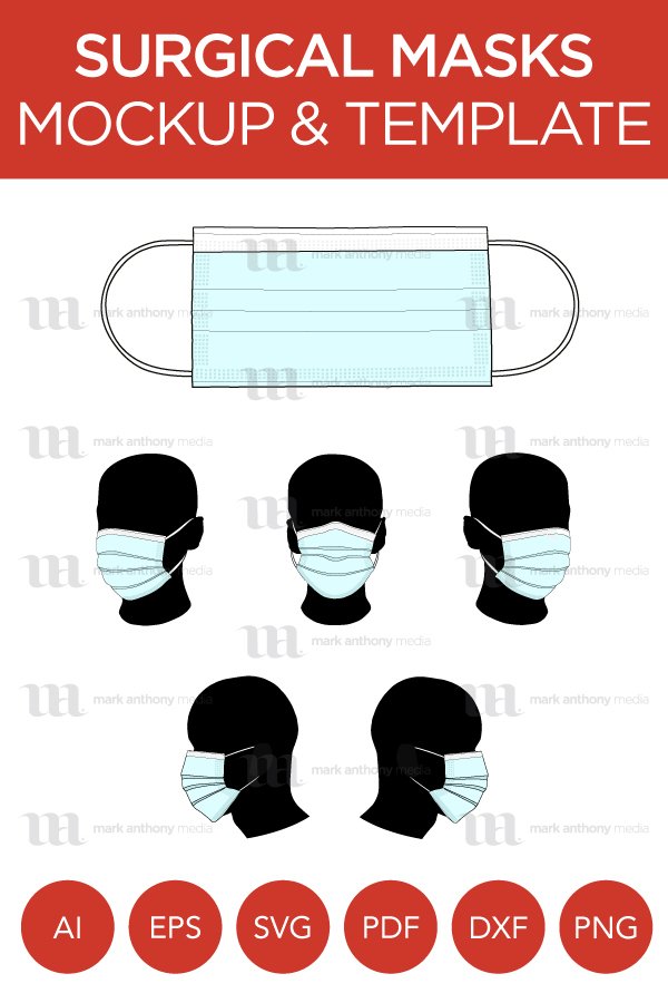Surgical Masks - Vector Mockup Template