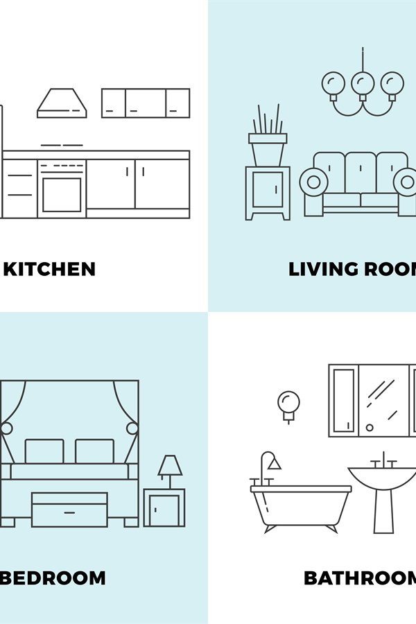 Thin line rooms concepts - apartment concept design