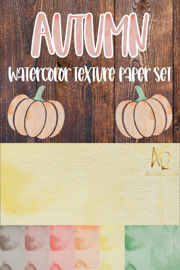 Fall Texture Paper Set |Autumn Watercolor