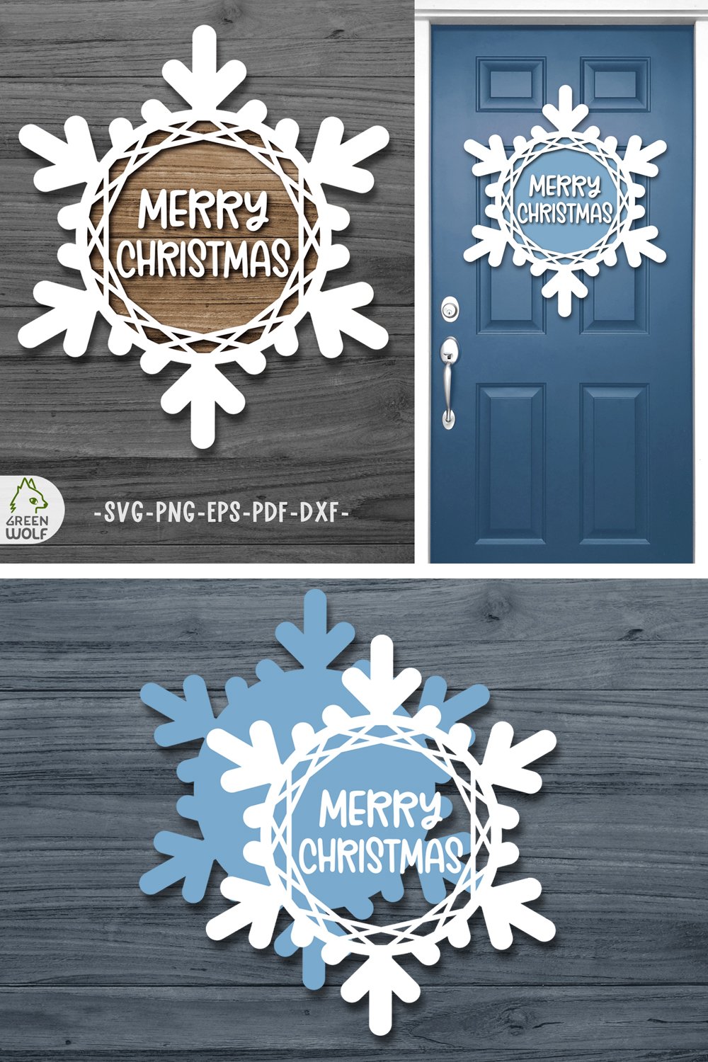 Christmas door sign Glowforge christmas Snowflake (1659034)