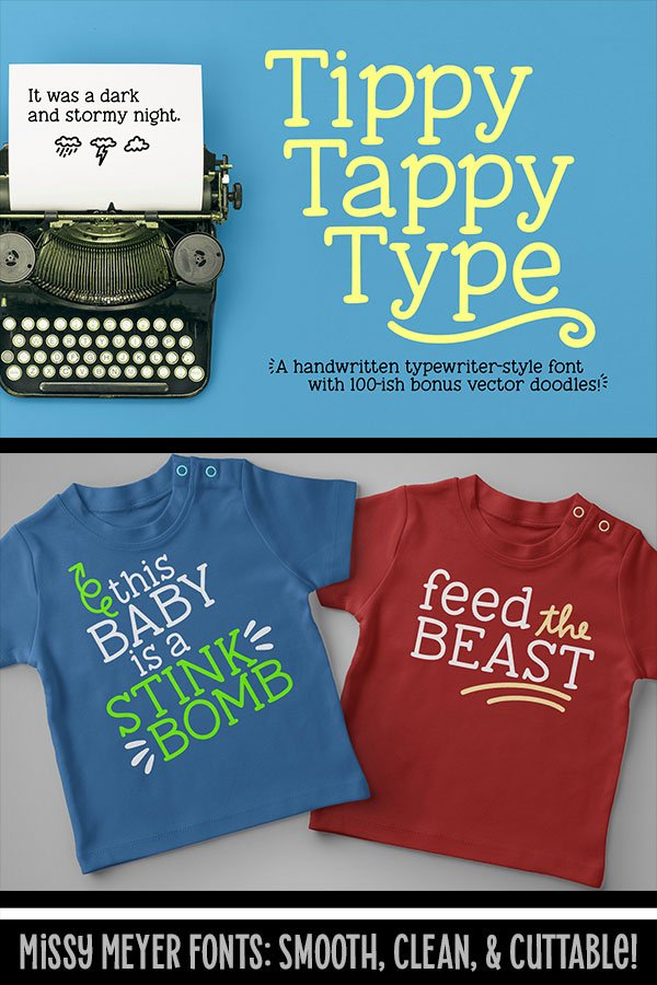 Tippy Tappy Type - a hand-made typewriter-ish font!