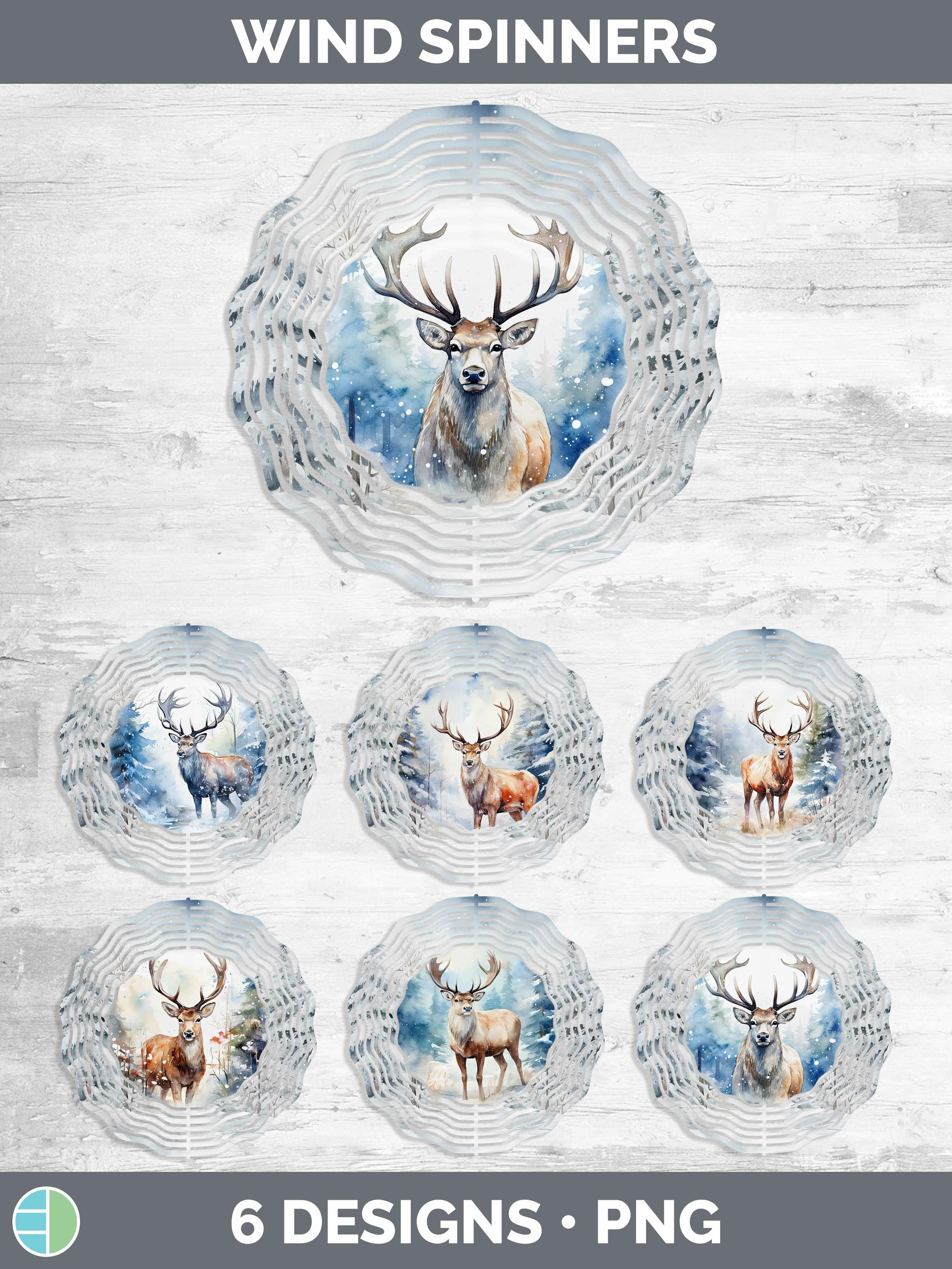 Snow Reindeer Wind Spinner | Bundle Spinner Designs