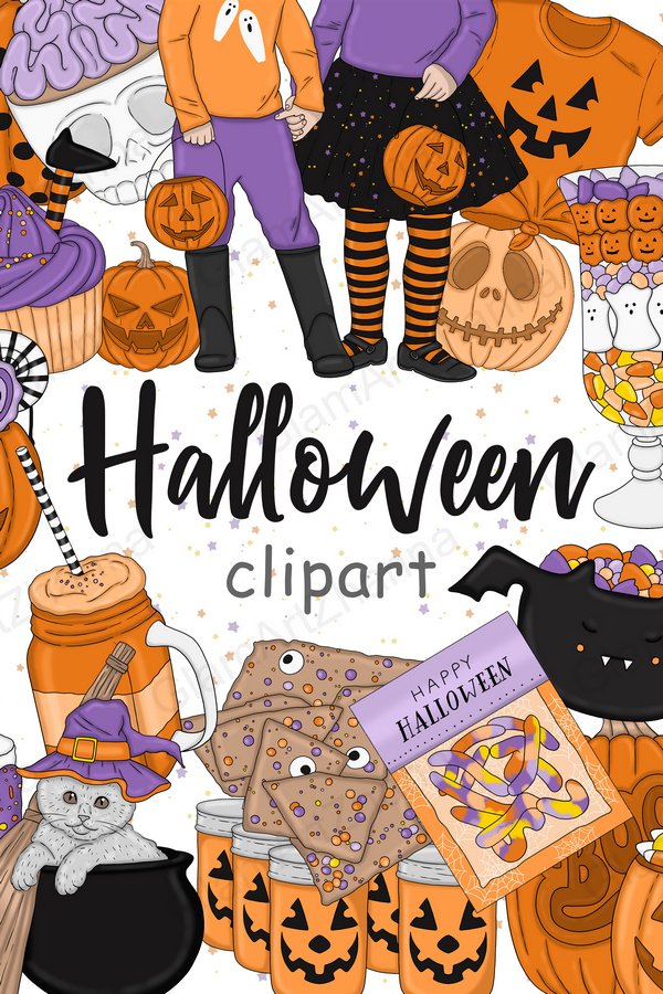 Halloween Clipart Bundle | Trick Or Treat Clipart