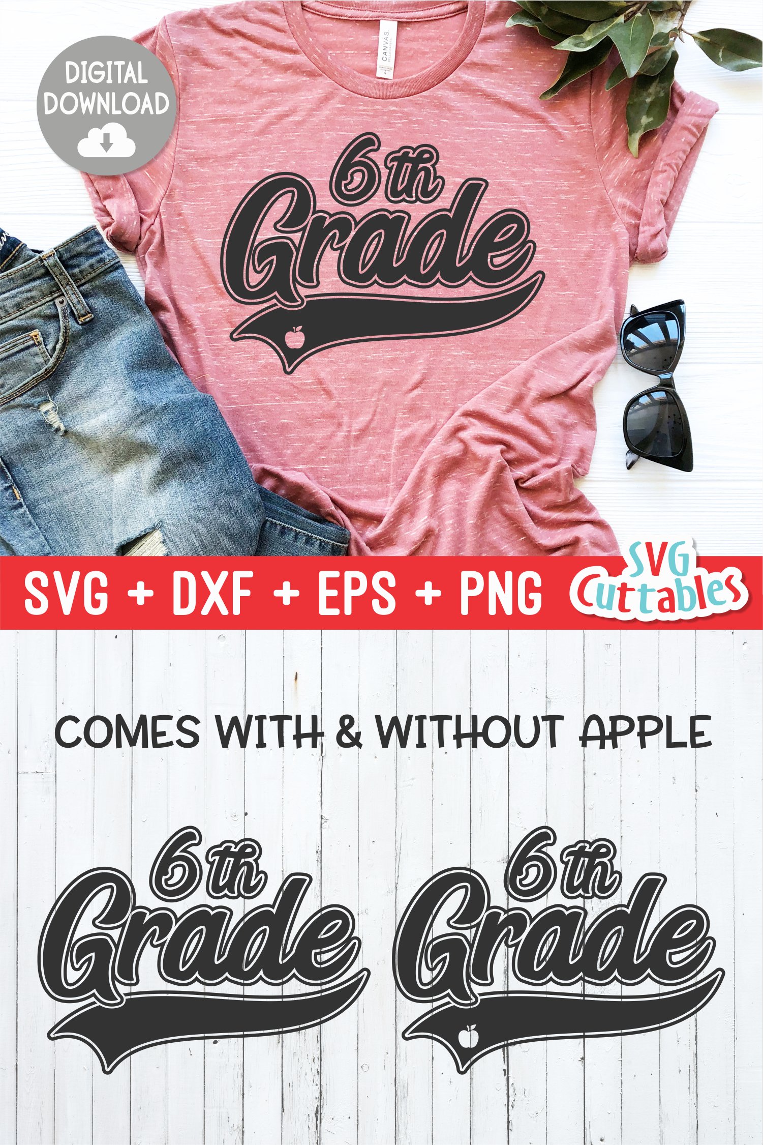 Sixth Grade | Teacher Cut File | Shirt Design