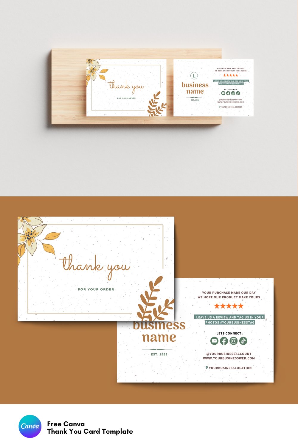 Thank You Card for Small Business | Canva Template