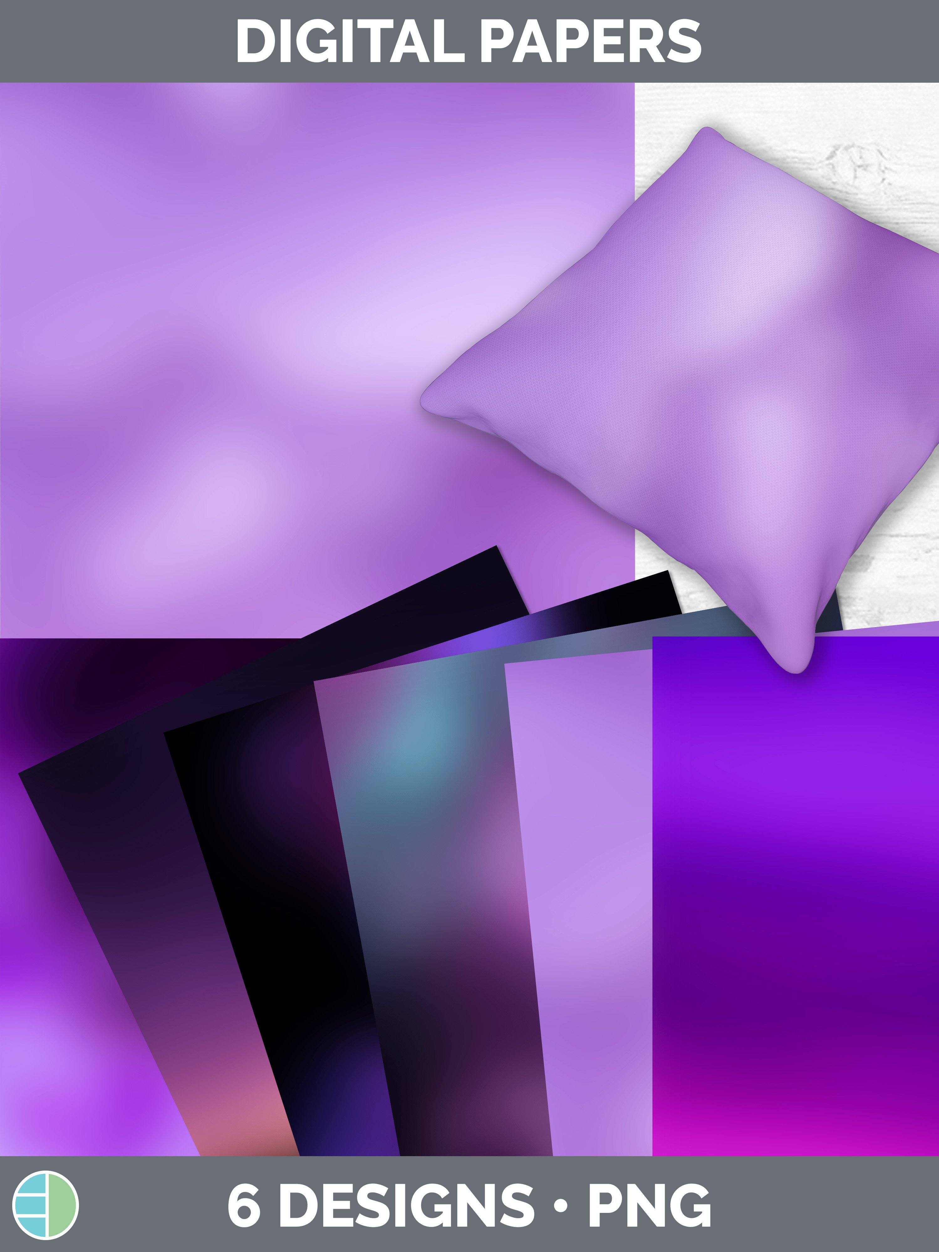 Purple Ombre Backgrounds | Digital Scrapbook Papers