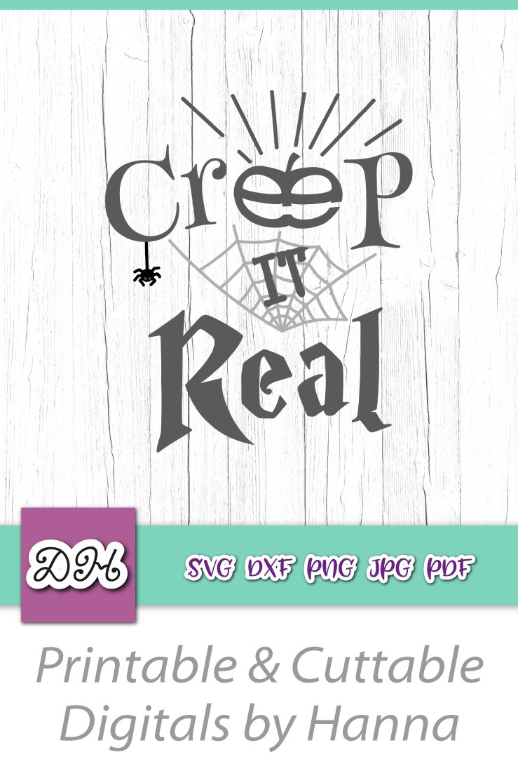 Creep it Real Happy Halloween Pumpkin Clipart Sign