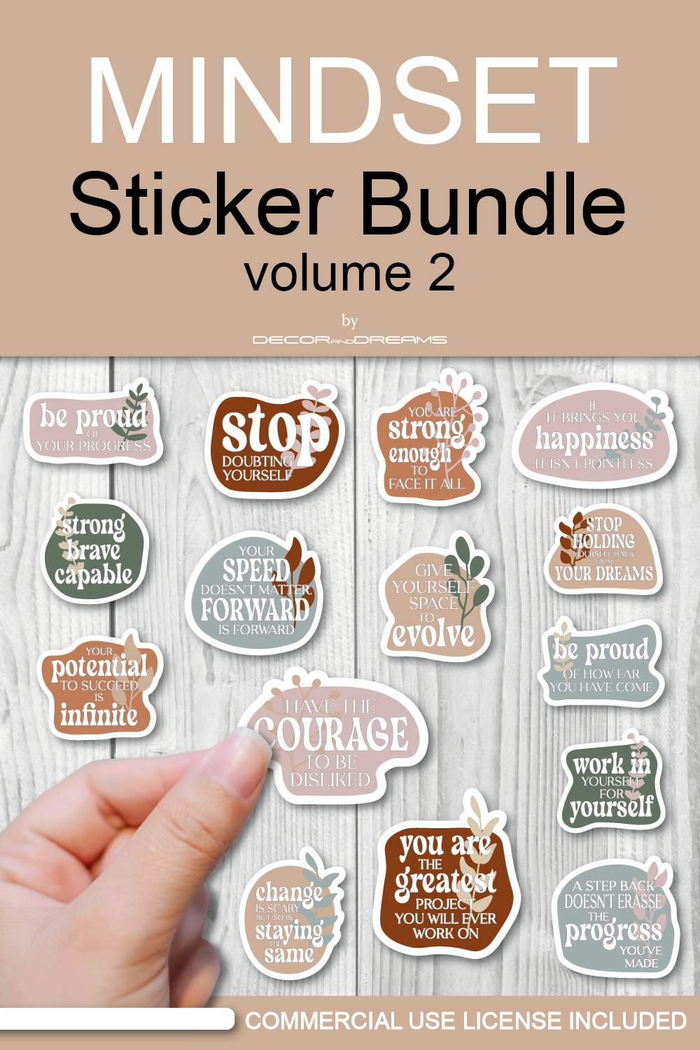 Motivational Sticker Bundle | Positivity Sticker Bundle