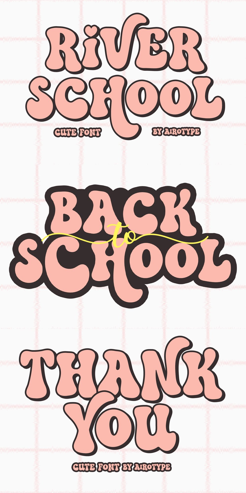 River School - Bold Bubbly Retro Font