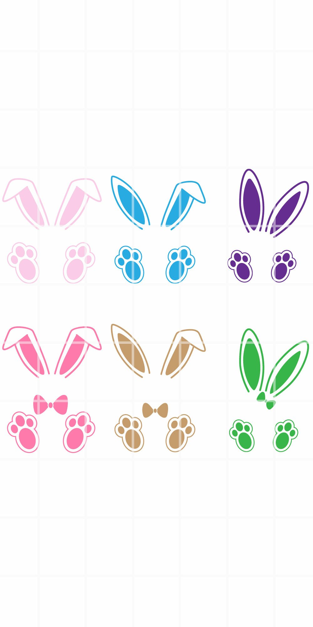 Easter Bunny Ears SVG. Easter Bunny png. Easter clipart.