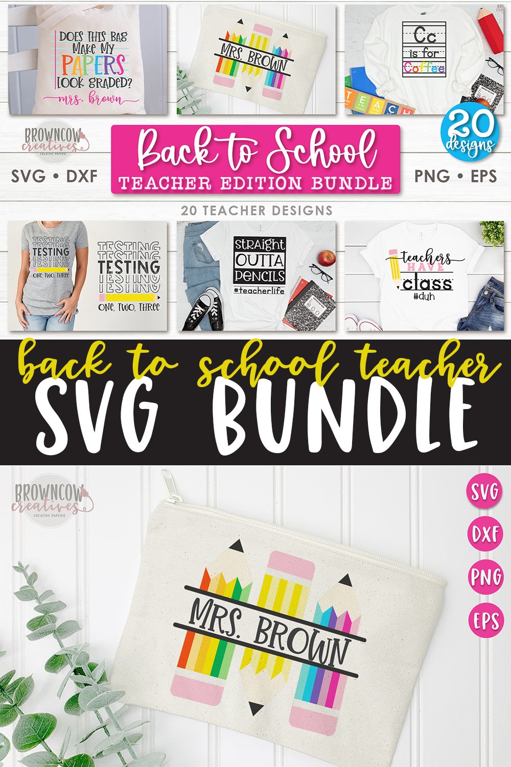 Back to School/Teacher SVG/Cut Files Bundle