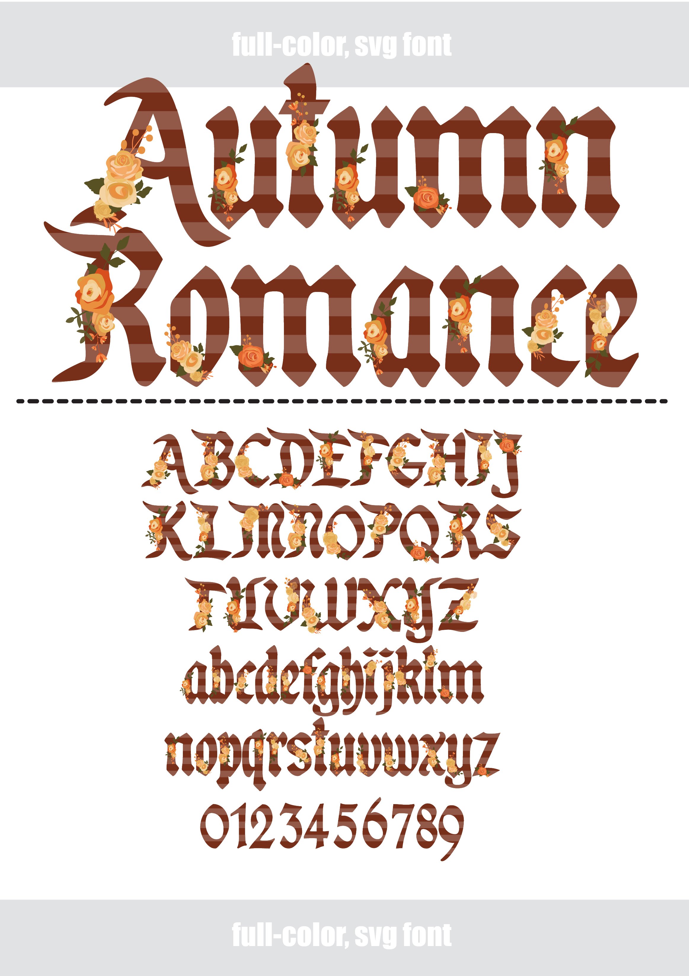 Autumn Themed Full Color SVG Font