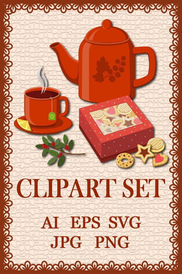 Clipart set tea party