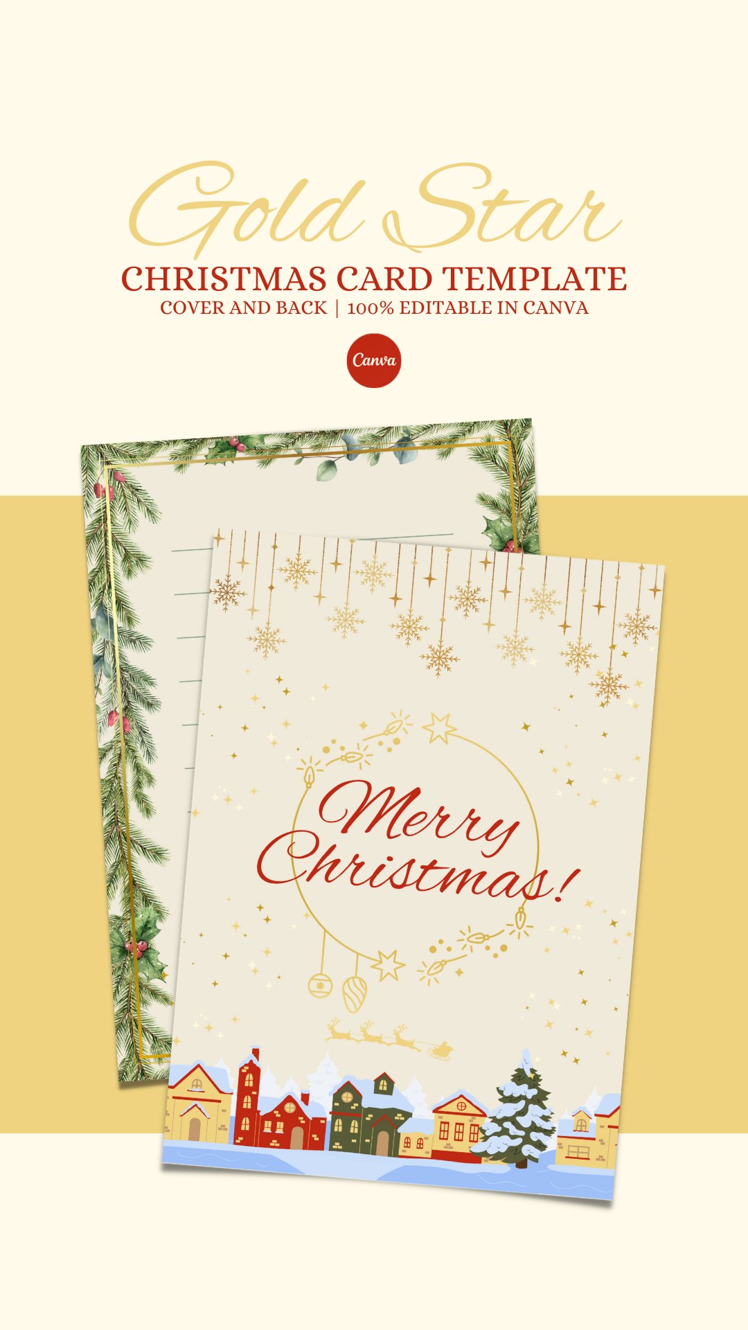 Christmas GREETING CARD CANVA TEMPLATE (3005764)