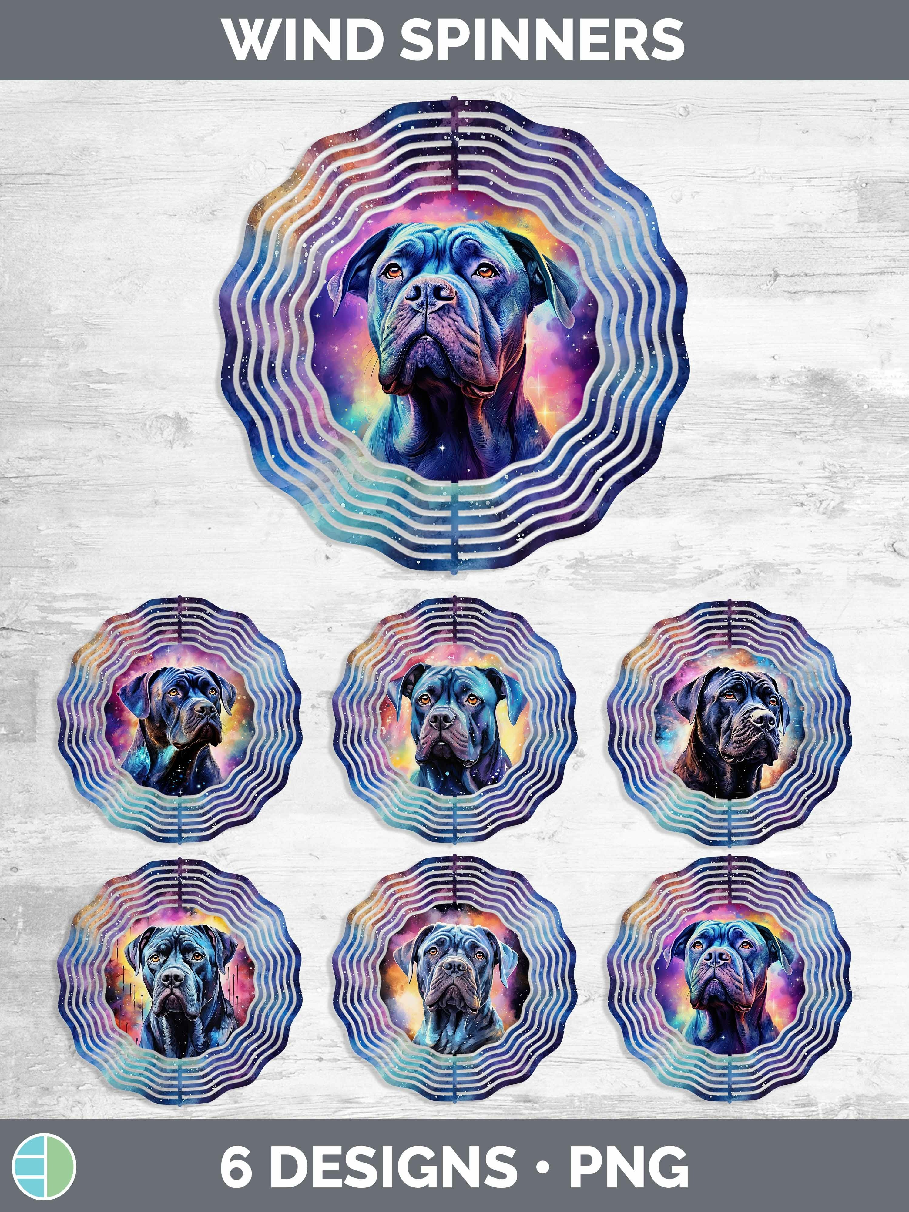 Galaxy Cane Corso Dog Wind Spinner | Bundle Spinner Designs