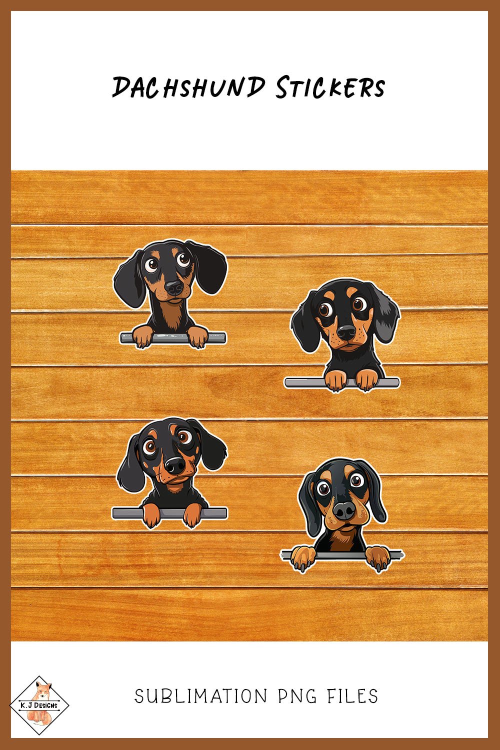 Dachshund Dog Stickers | Print and Cut