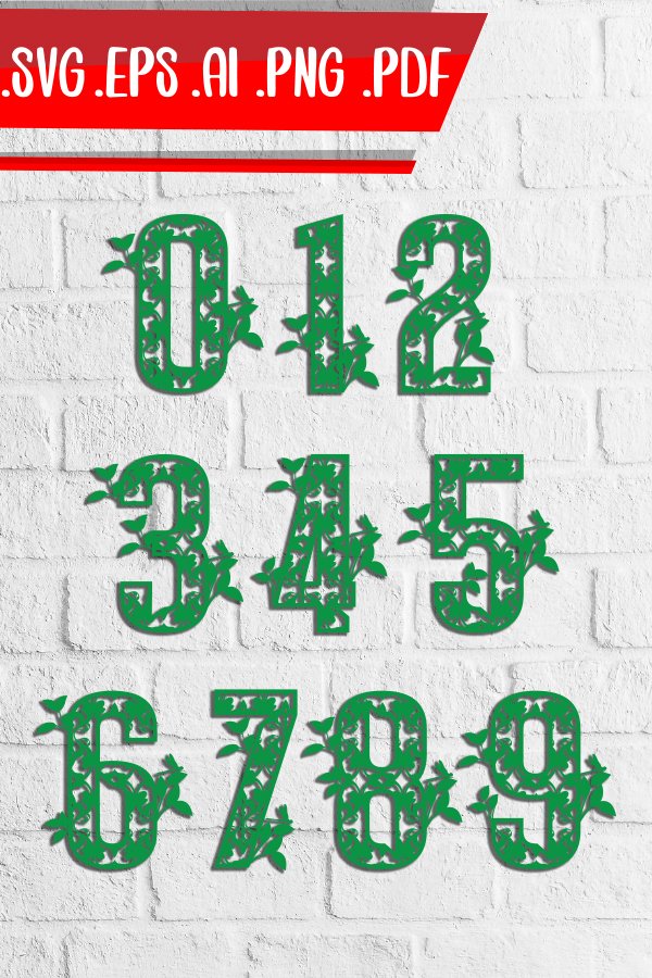 Papercut Lace Number - svg eps ai png pdf