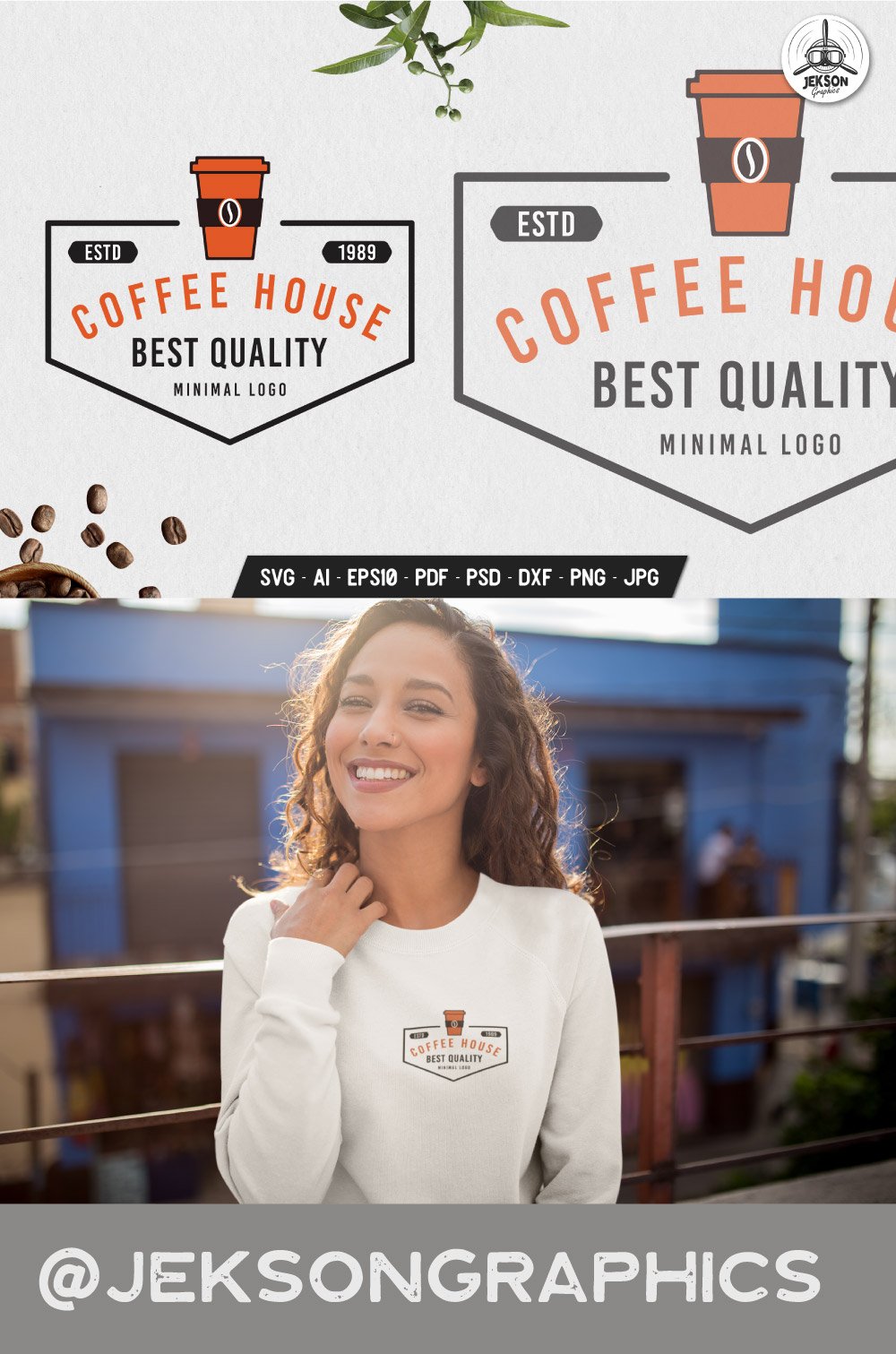 Coffee House SVG Design | Coffee SVG Cut File | Coffee Logo