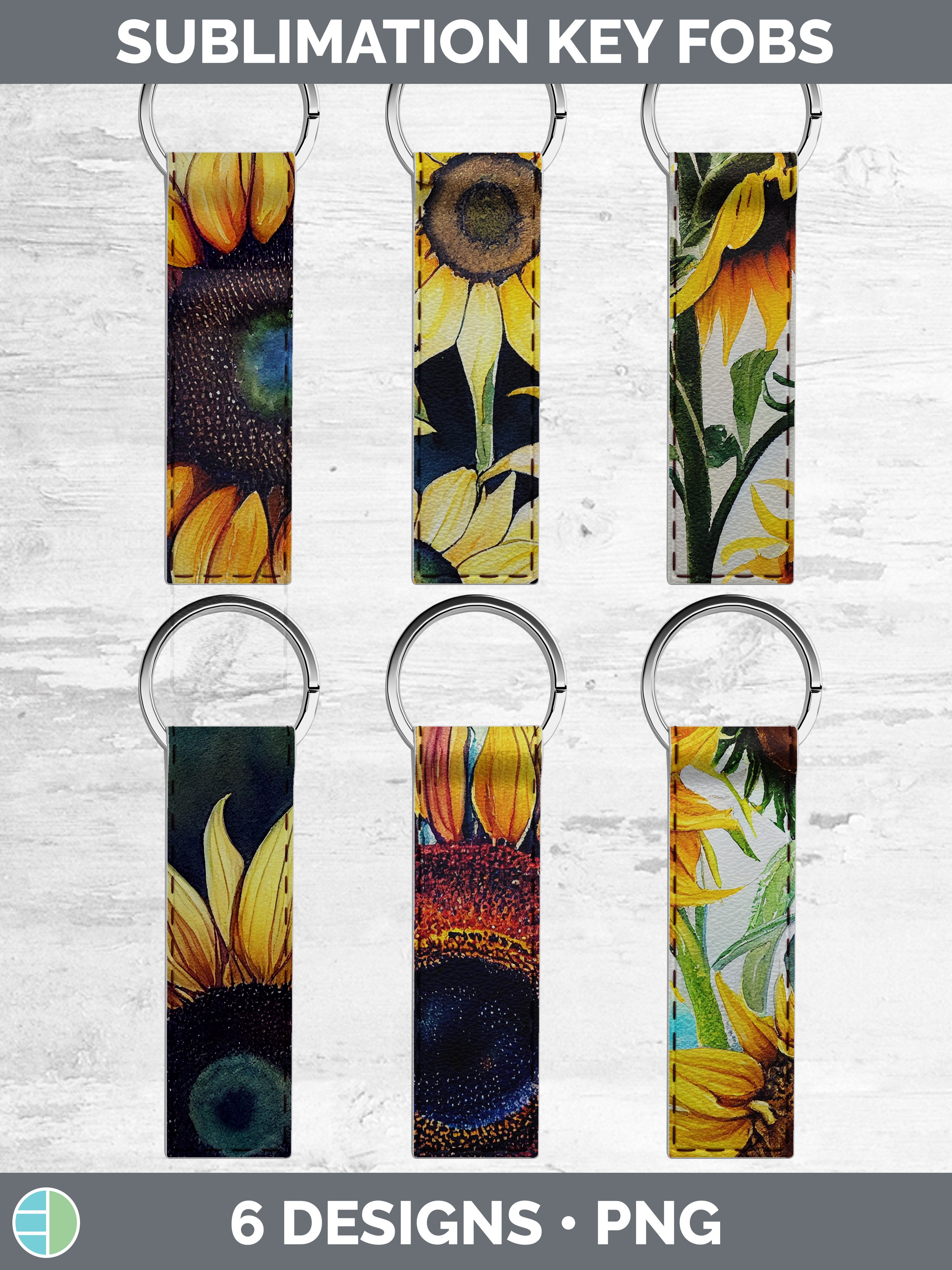 Sunflowers Key Fob | Wristlet Sublimation