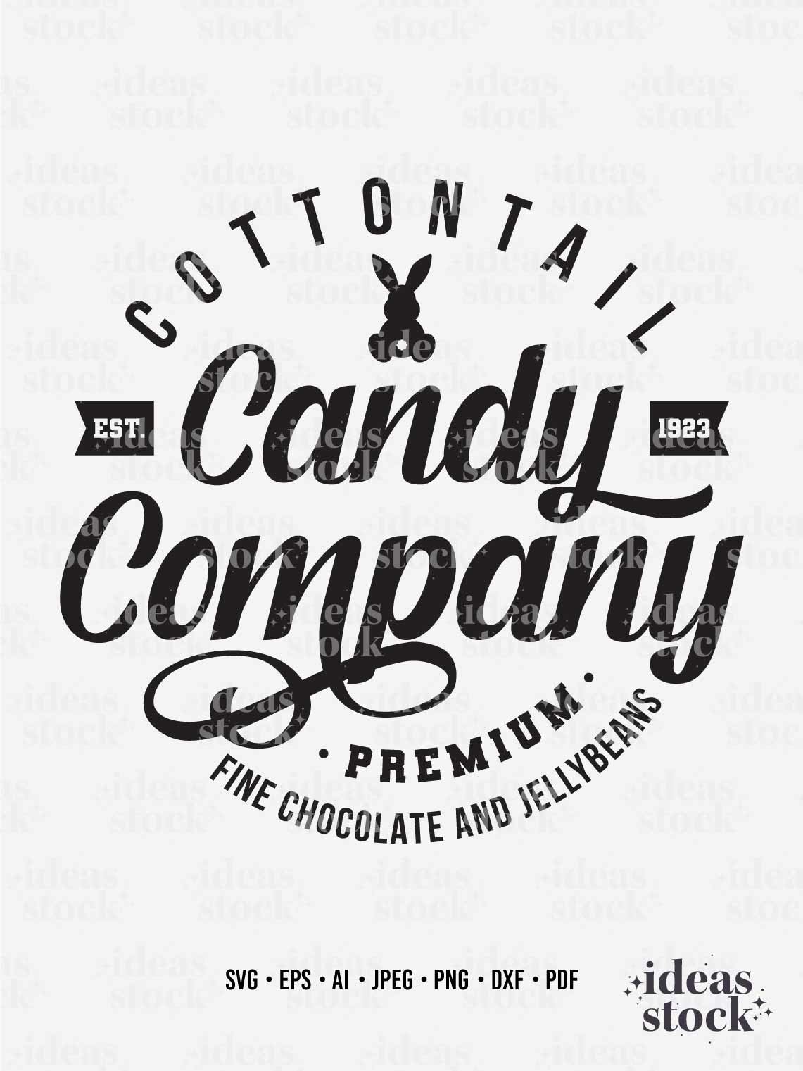 Retro Easter Svg. Cottontail Candy Company Svg.