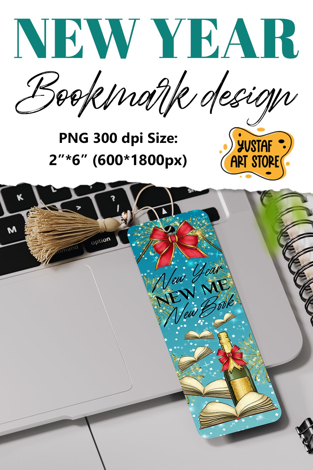 Bookmark printable design. New year bookmark quote (3049668)
