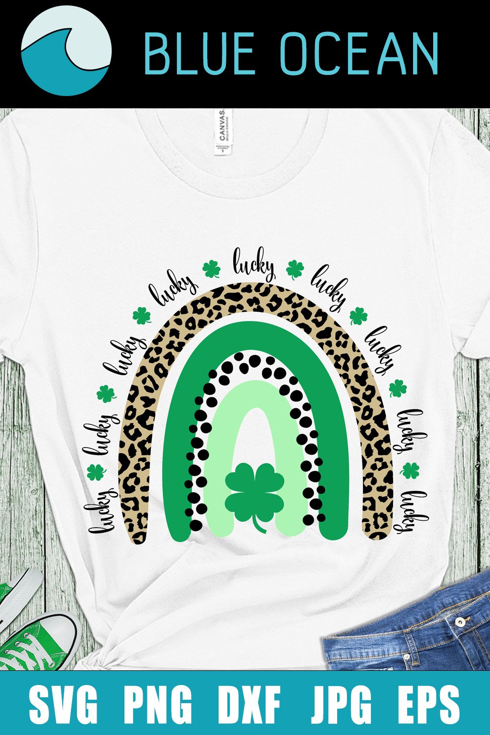 St Patricks rainbow SVG, Lucky rainbow, St Patricks day