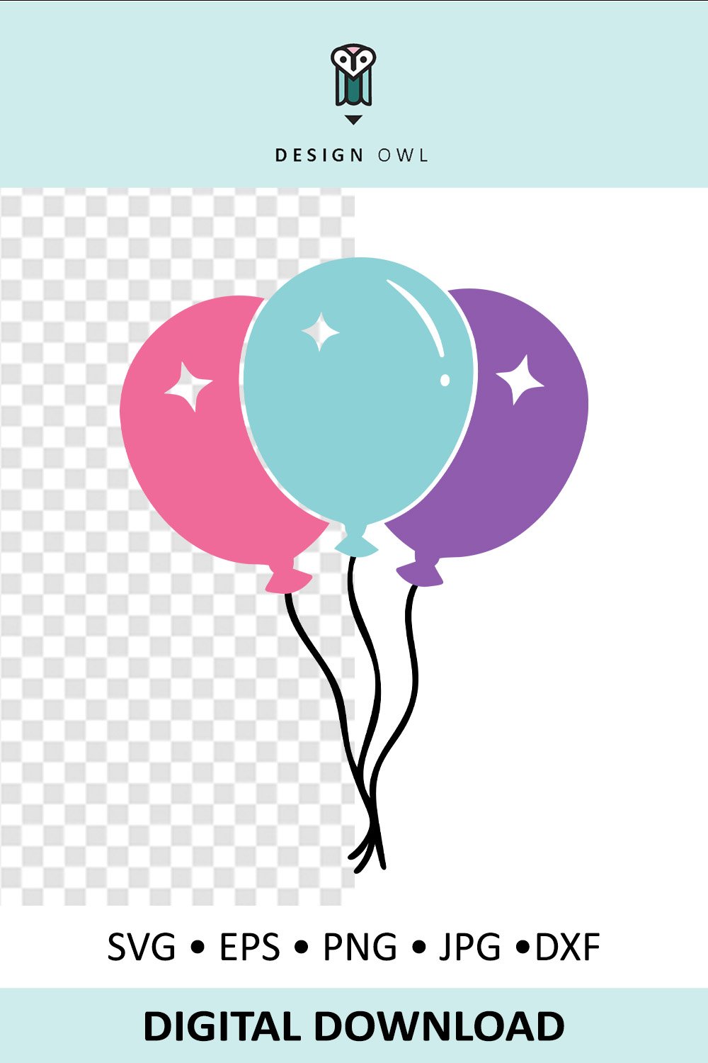 Balloons on Strings SVG