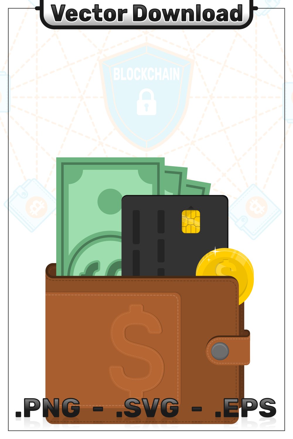 Vector Design Of Different Types Of Payment Wallets