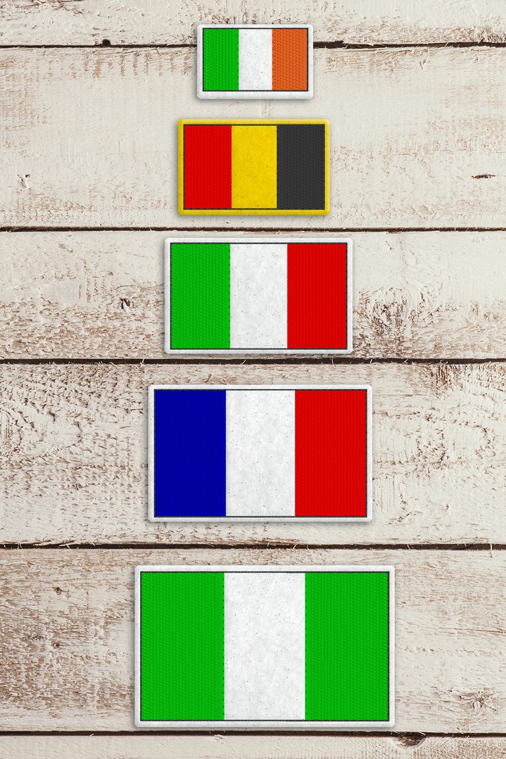 3 Color Vertical Stripe Flag ITH Feltie Applique Embroidery