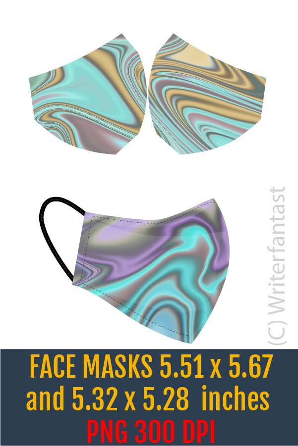 Male and Female Face masks templates, Holographic (1431531)