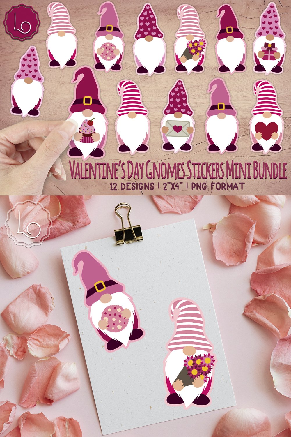 Valentines Day Gnomes Stickers Mini Bundle