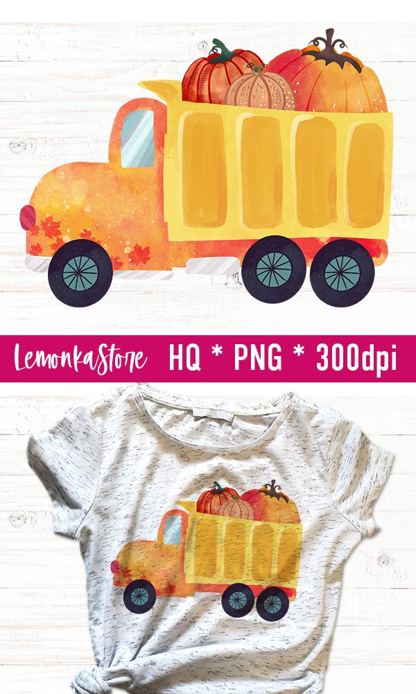 Autumn clipart | Pumpkin truck png (1516716)